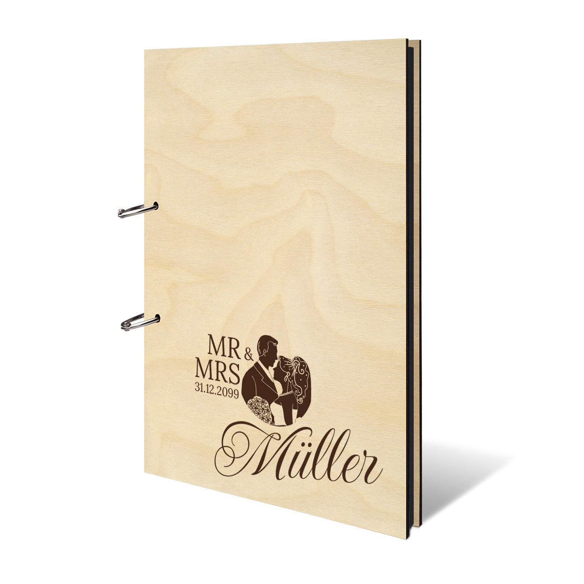 Personalisiertes Hochzeit Fotoalbum A4 - Mr und Mrs | Ringbindung ...